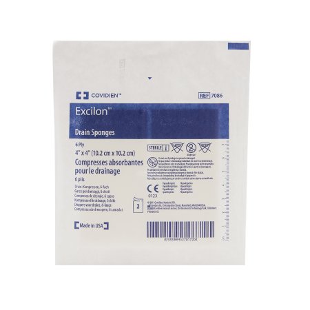 Drain Sponge Excilon™ 4 X 4 Inch 2 per Pack Sterile 6-Ply Square ...