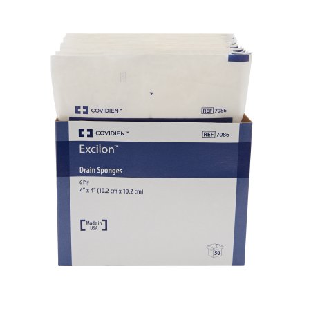 Drain Sponge Excilon™ 4 X 4 Inch 2 per Pack Sterile 6-Ply Square ...